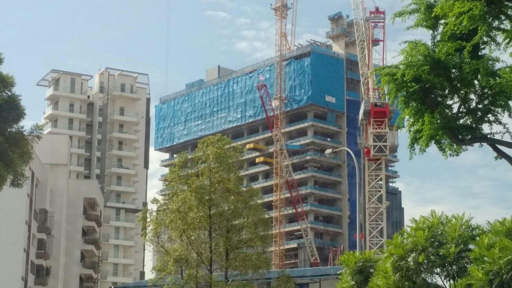 External Perimeter Scaffold @ LKC Building | Uniscaffold Pte Ltd